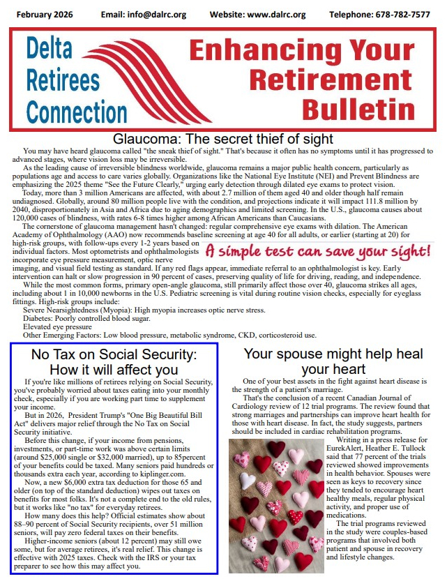 DRC Enhancing Your Retirement Bulletin - DALRC, Inc. dba Delta Retiree ...